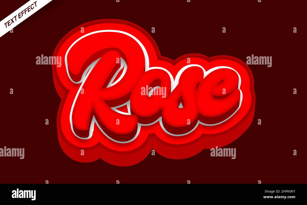 Rose text effect Stock Vector Images - Alamy