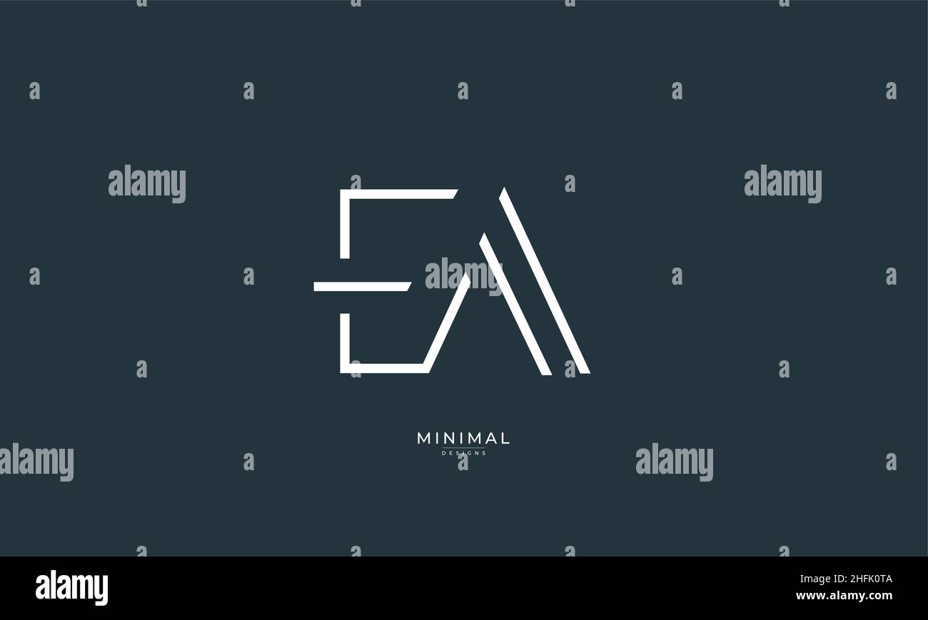 Alphabet letter icon logo EA Stock Vector Image & Art - Alamy