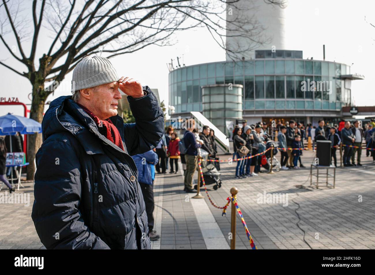 March 11, 2018-Seoul, South Korea-Jean Mari Le Cl zio and his travel ...