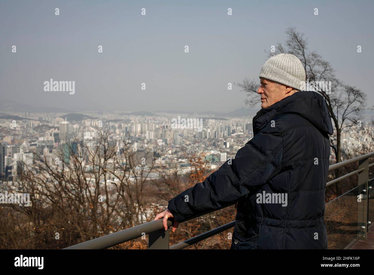 March 11, 2018-Seoul, South Korea-Jean Mari Le Cl zio and his travel ...