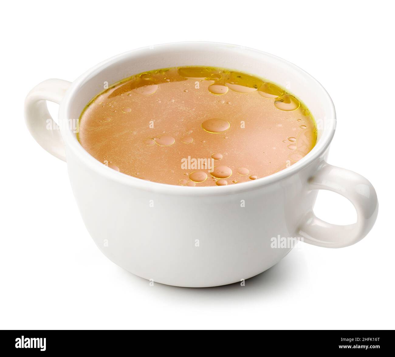 bowl of broth isolated on white background Stock Photo - Alamy