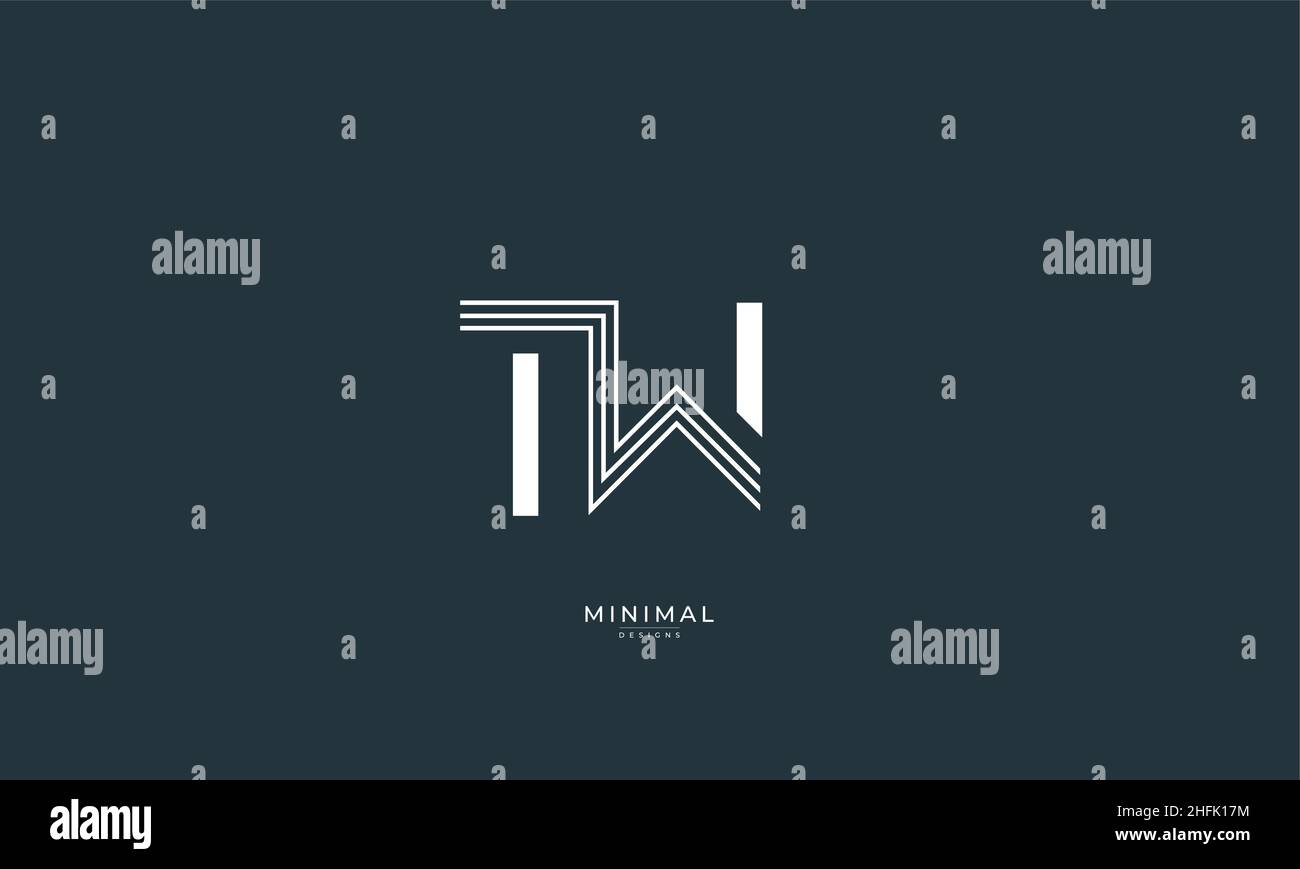 Alphabet letter icon logo TW Stock Vector Image & Art - Alamy