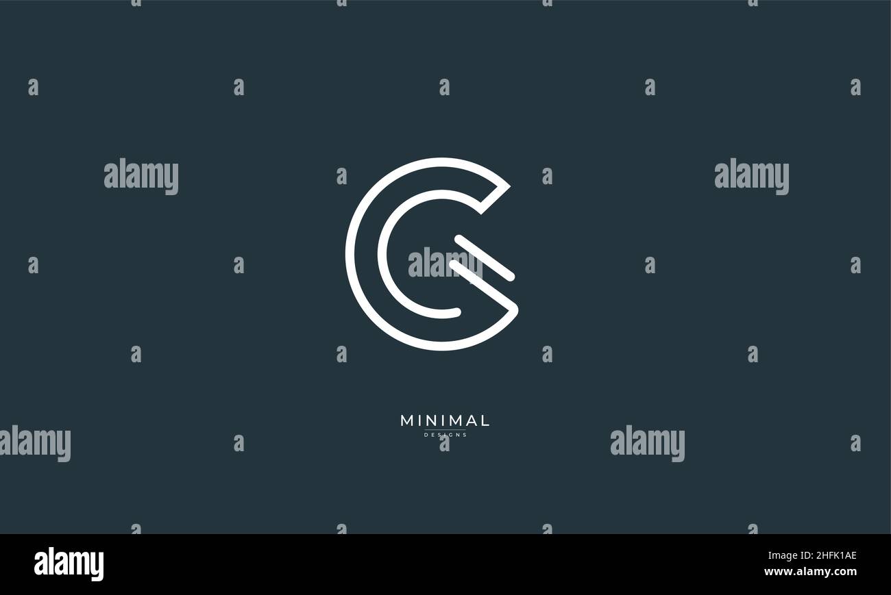 Alphabet letter icon logo GC or CG Stock Vector Image & Art - Alamy