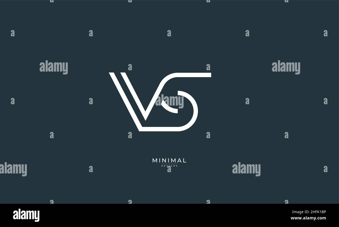 Alphabet letter icon logo VS Stock Vector Image & Art - Alamy