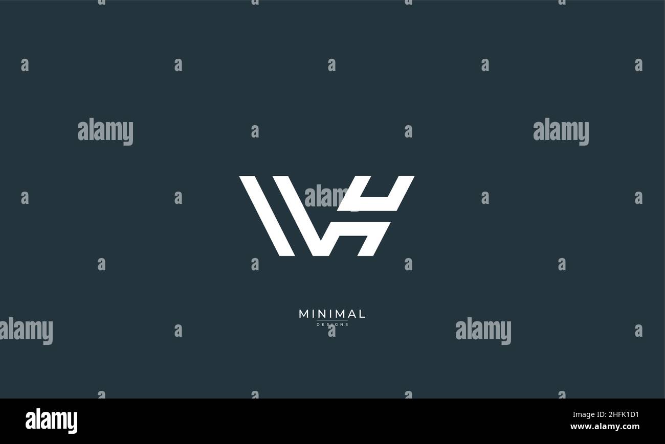 Alphabet letter icon logo WH Stock Vector Image & Art - Alamy