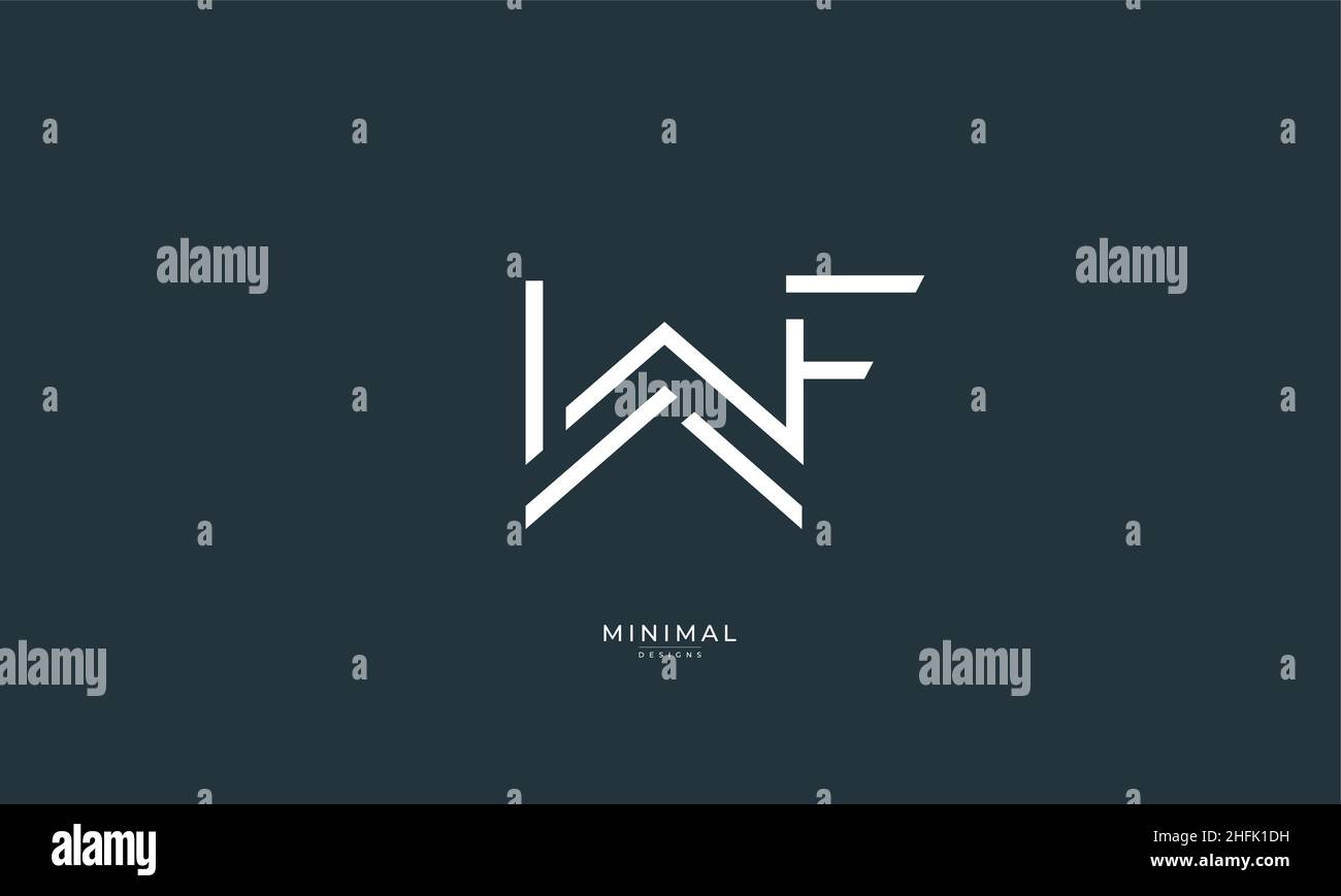 Alphabet letter icon logo WF Stock Vector Image & Art - Alamy