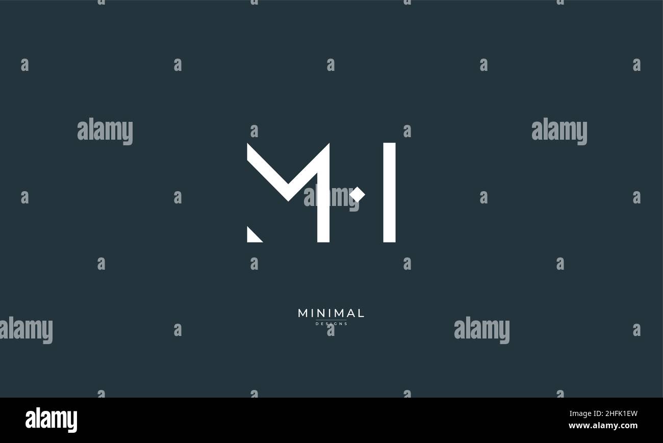 Alphabet letter icon logo MH Stock Vector Image & Art - Alamy