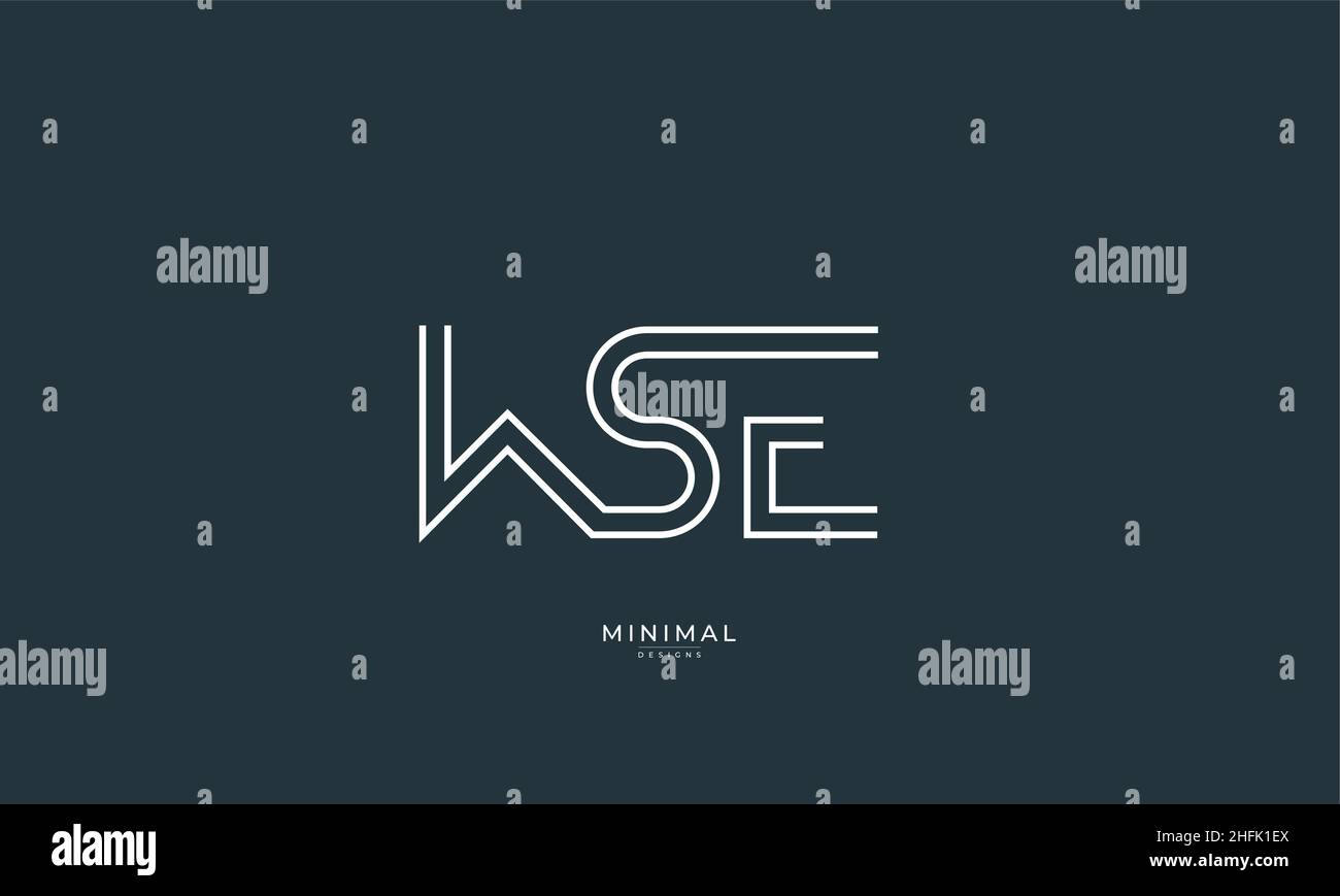 Alphabet letter icon logo WSE Stock Vector Image & Art - Alamy