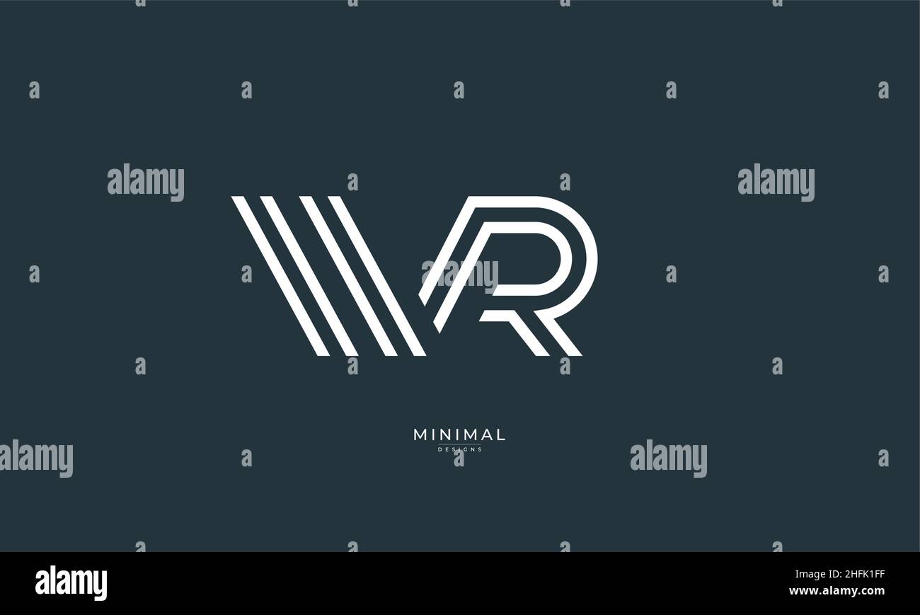 Alphabet letter icon logo WR Stock Vector Image & Art - Alamy