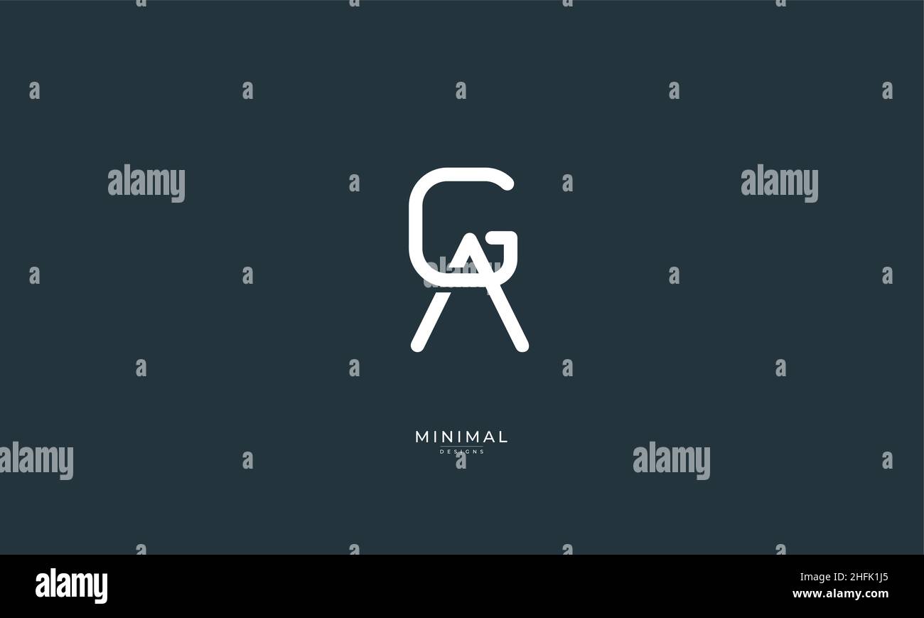 Alphabet letter icon logo GA or AG Stock Vector Image & Art - Alamy