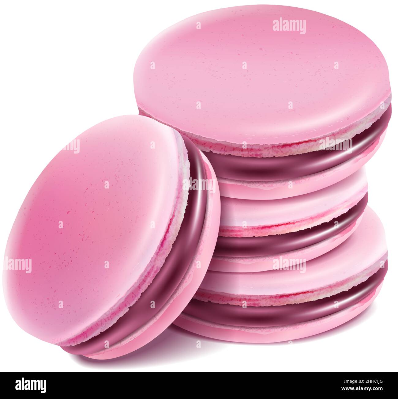 Set of macaroons vector vectors hi-res stock photography and images - Alamy