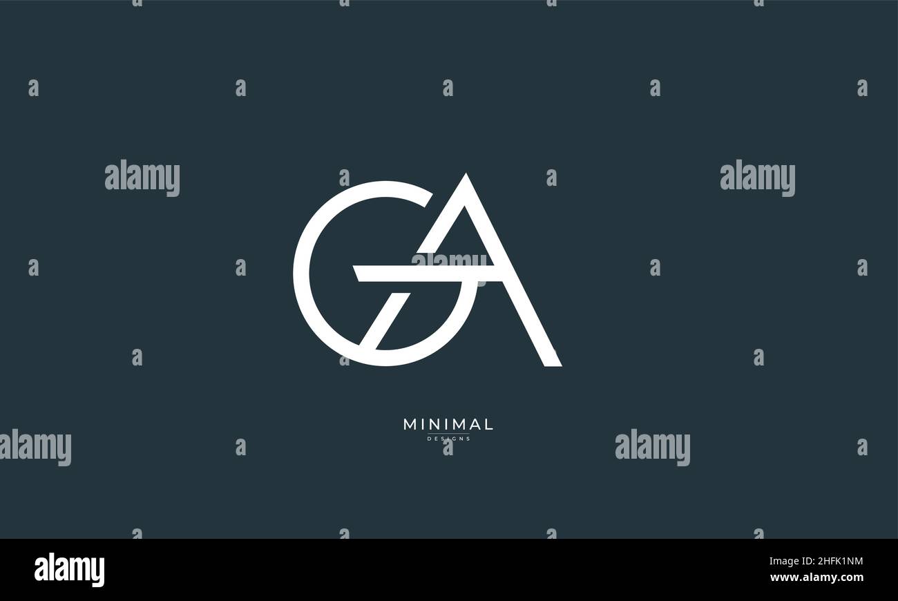 Alphabet letter icon logo GA or AG Stock Vector Image & Art - Alamy