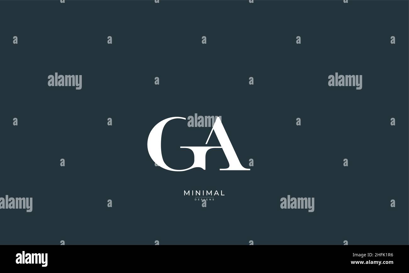 Alphabet letter icon logo GA or AG Stock Vector Image & Art - Alamy