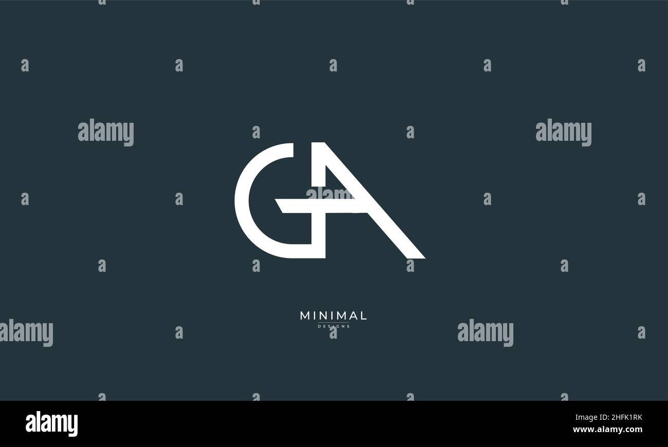 Alphabet letter icon logo GA or AG Stock Vector Image & Art - Alamy