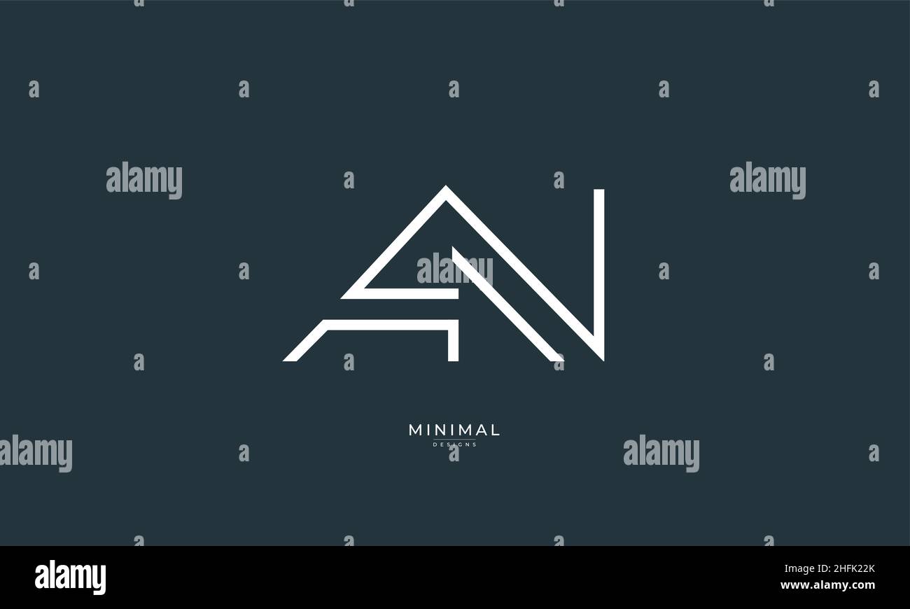 Alphabet letter icon logo AN Stock Vector Image & Art - Alamy
