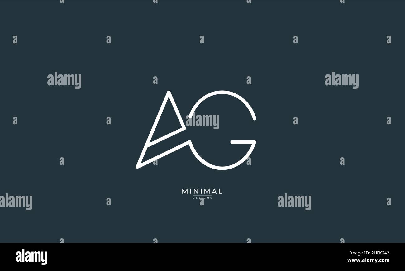 Alphabet letter icon logo AG Stock Vector Image & Art - Alamy