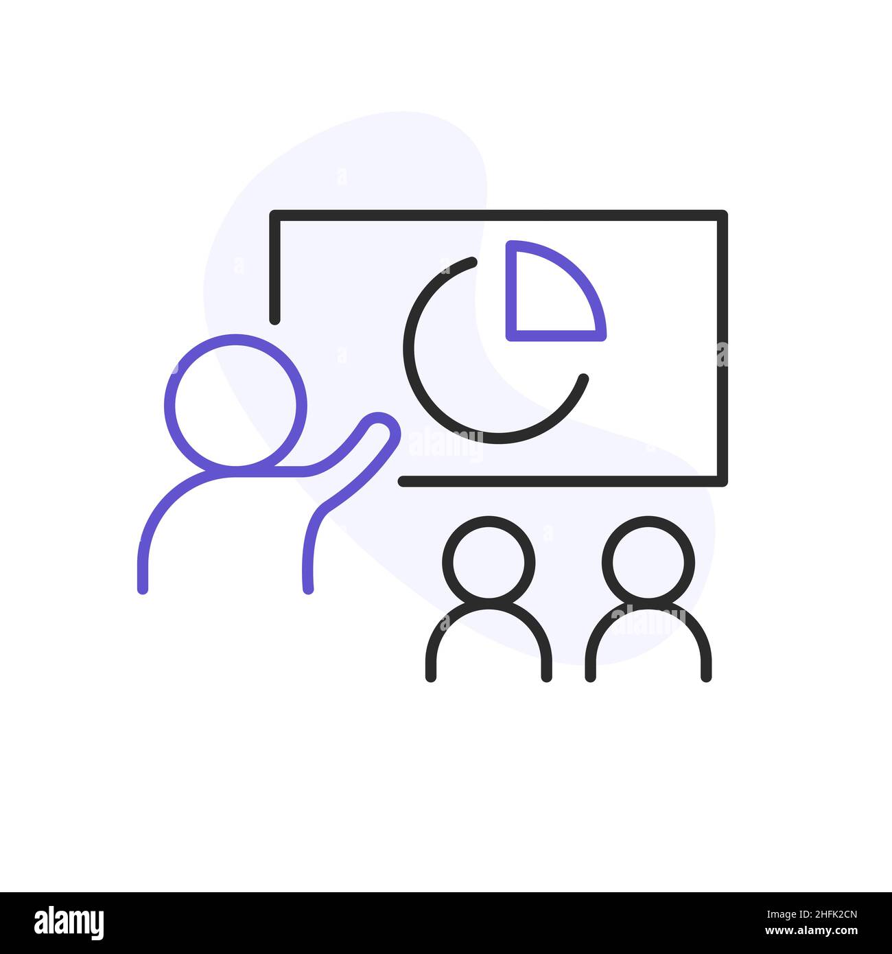 Computer with two people conferencing, online meeting Stock Vector ...