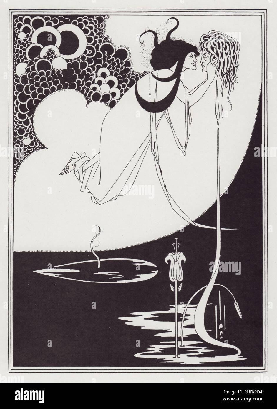 The Climax, 1893. The floating figure of Salome holds the severed head ...