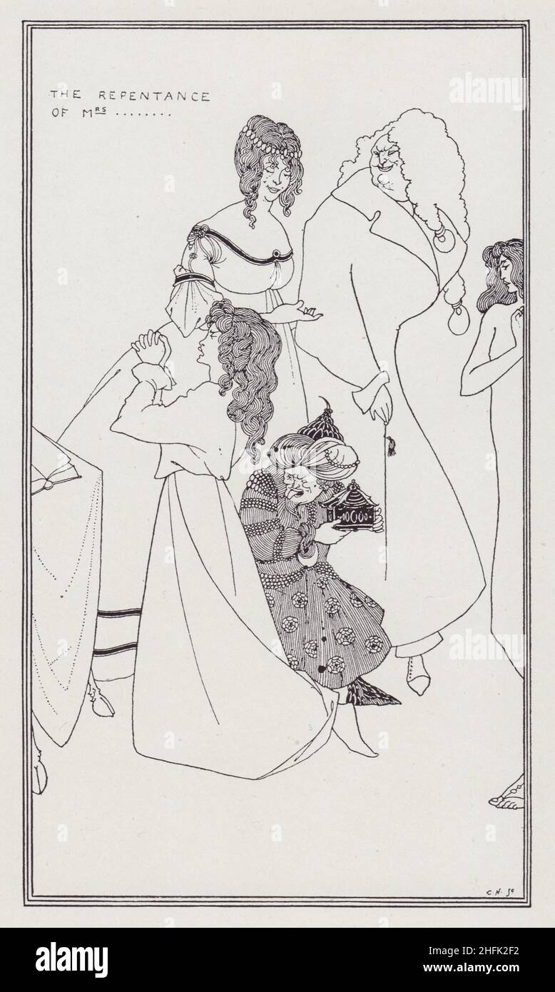 The Repentance of Mrs..., 1894. A woman kneels in prayer, as others ...