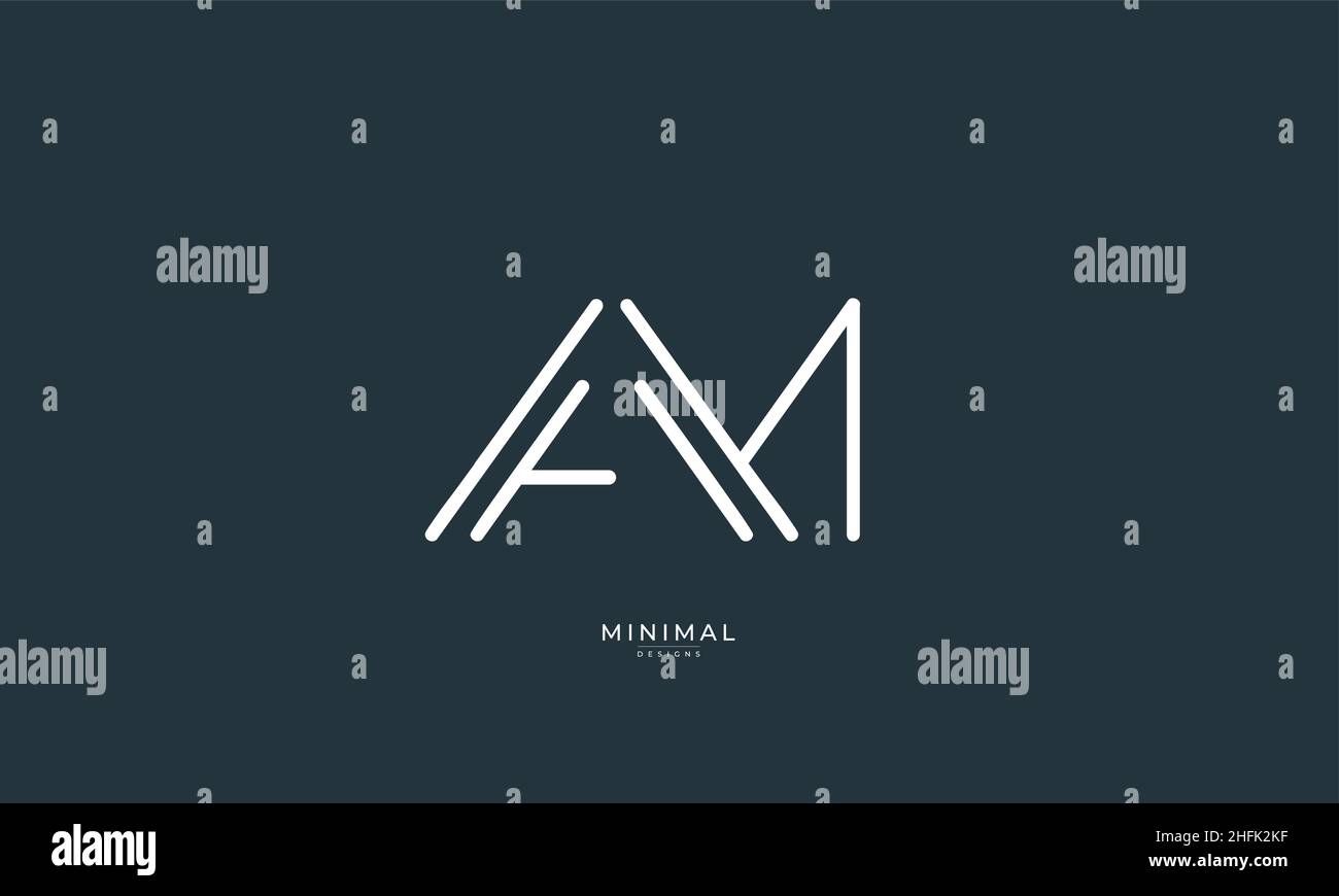 Am letter modern logo Stock Vector Images - Alamy