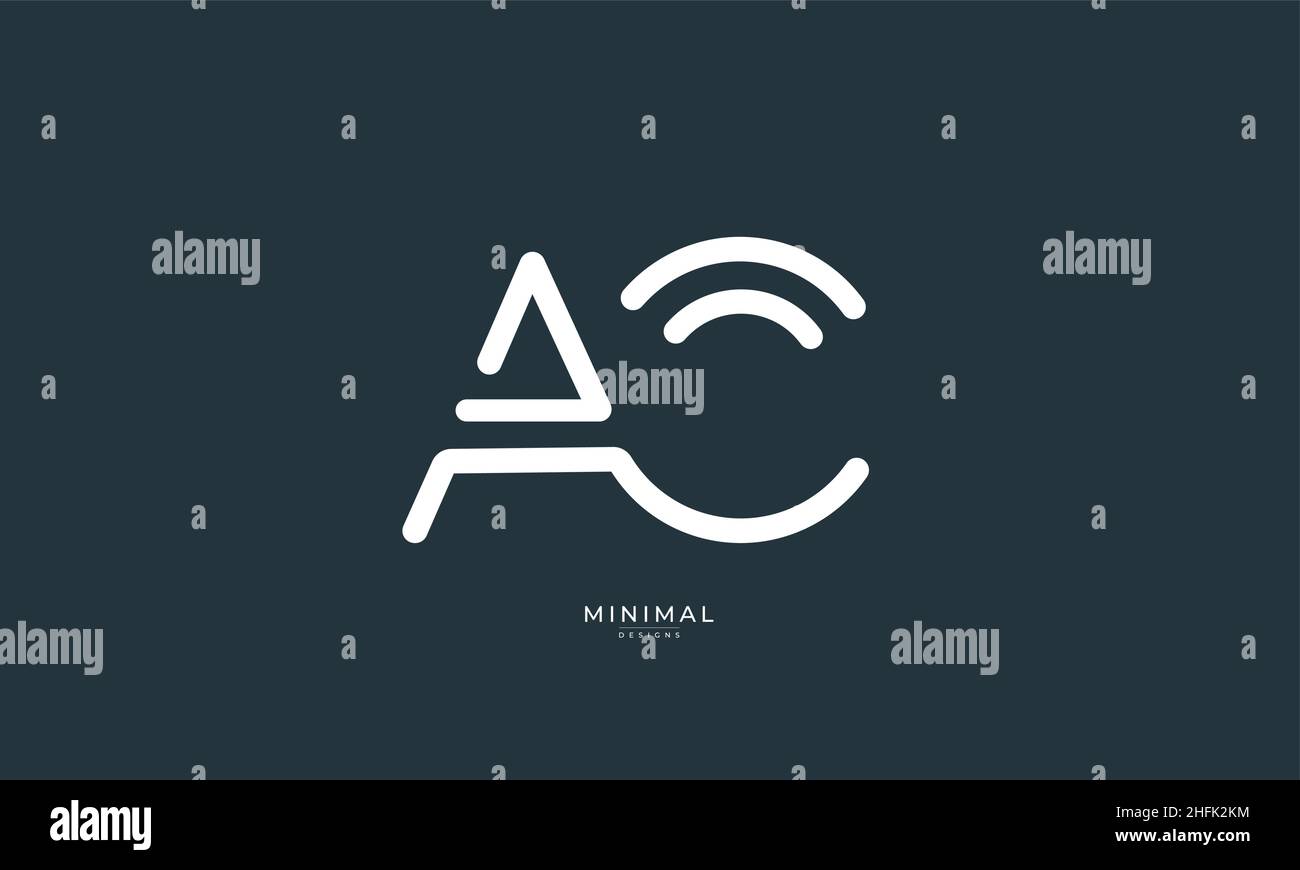 Alphabet letter icon logo AC Stock Vector Image & Art - Alamy