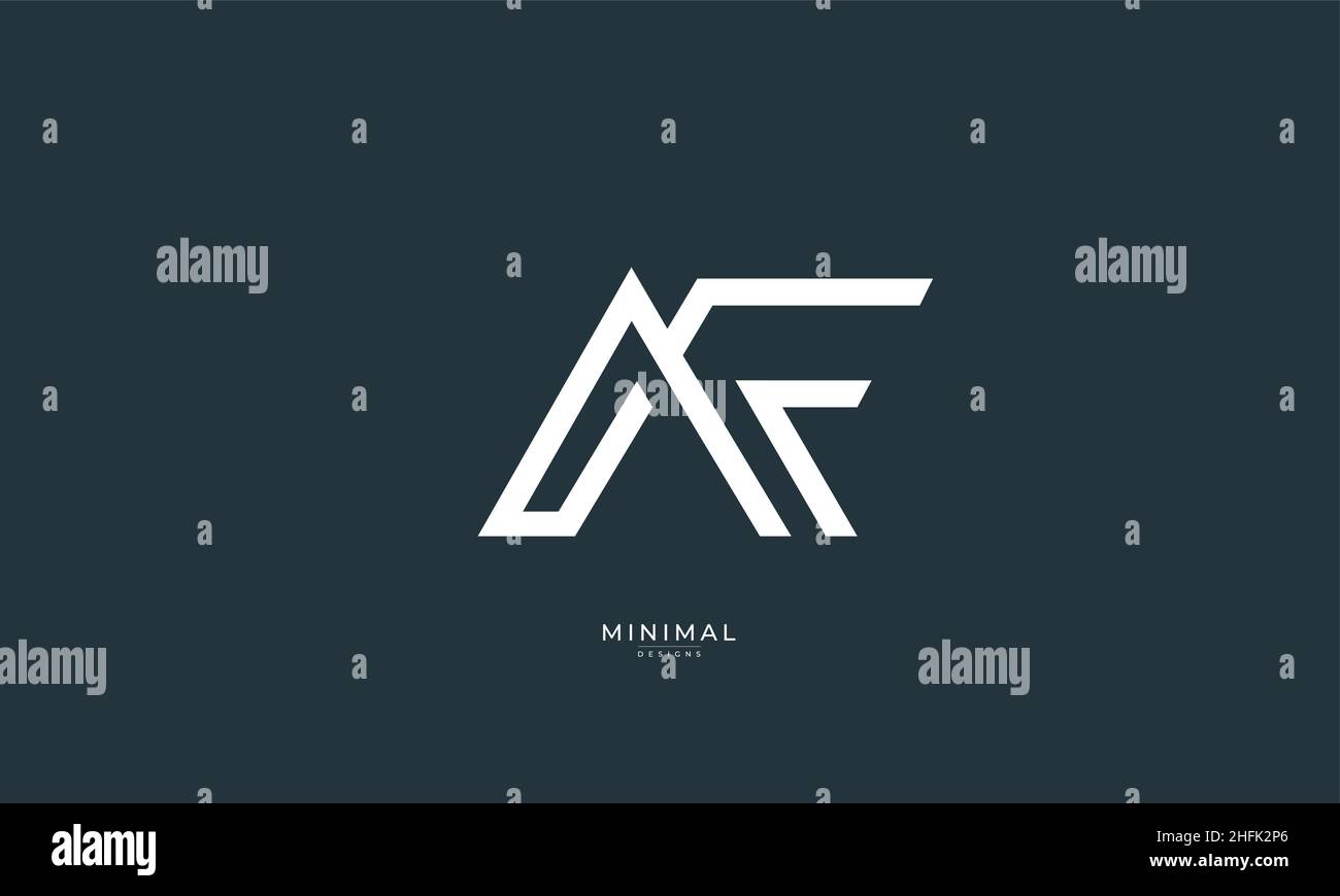 Alphabet letter icon logo AF Stock Vector Image & Art - Alamy