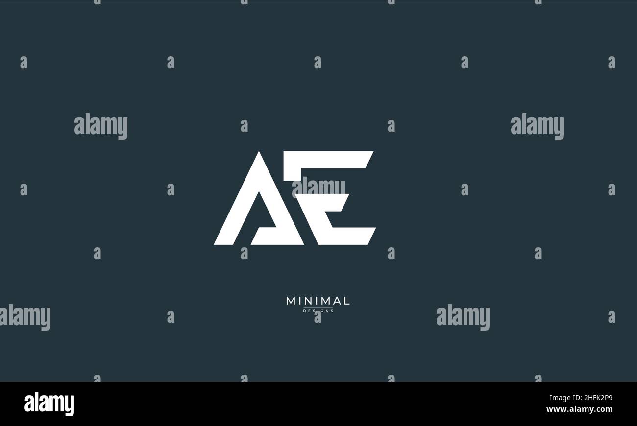 Alphabet letter icon logo AE Stock Vector Image & Art - Alamy