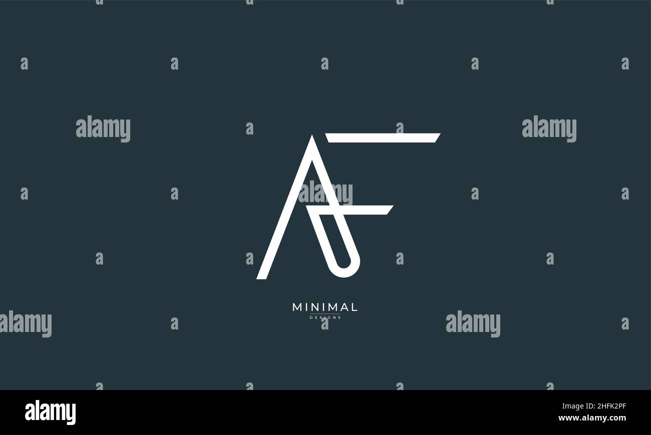 Alphabet letter icon logo AF Stock Vector Image & Art - Alamy