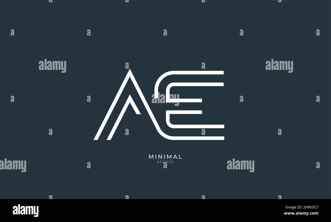 Alphabet letter icon logo AE Stock Vector Image & Art - Alamy