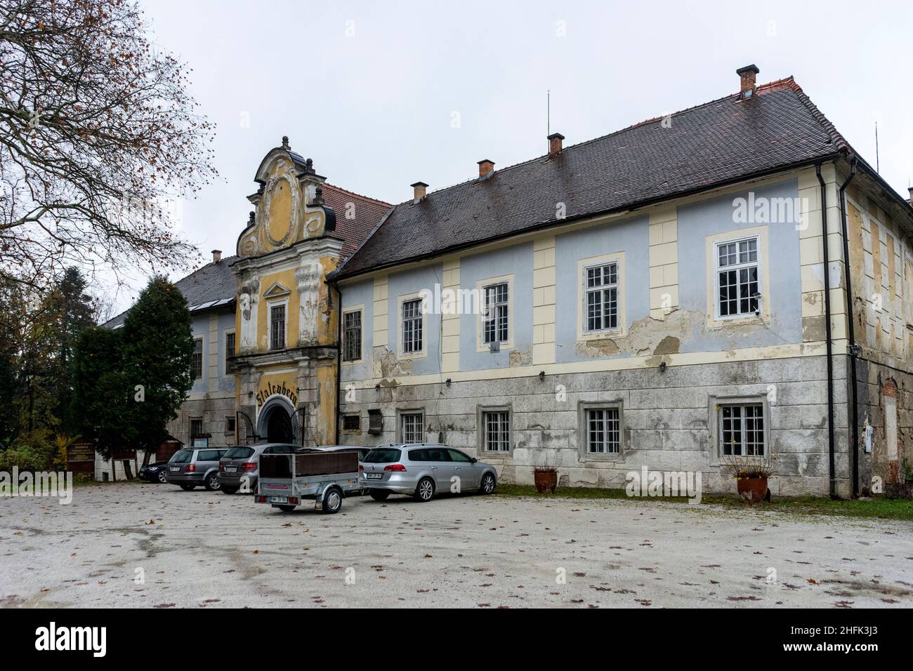 Decaying Statenberg castle still shows its magnificent past Stock Photo ...