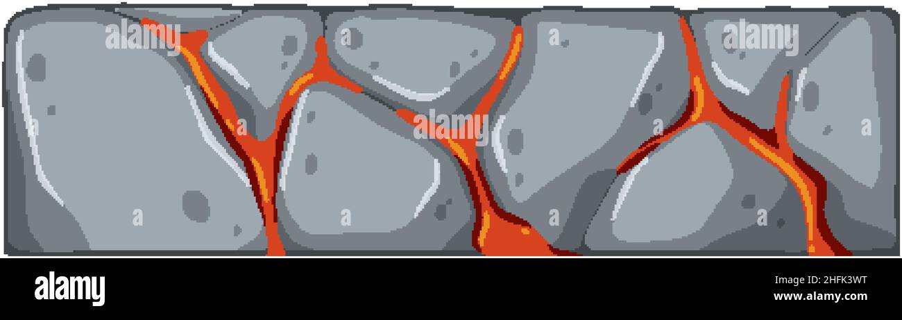 Isolated magma stone block illustration Stock Vector Image & Art - Alamy