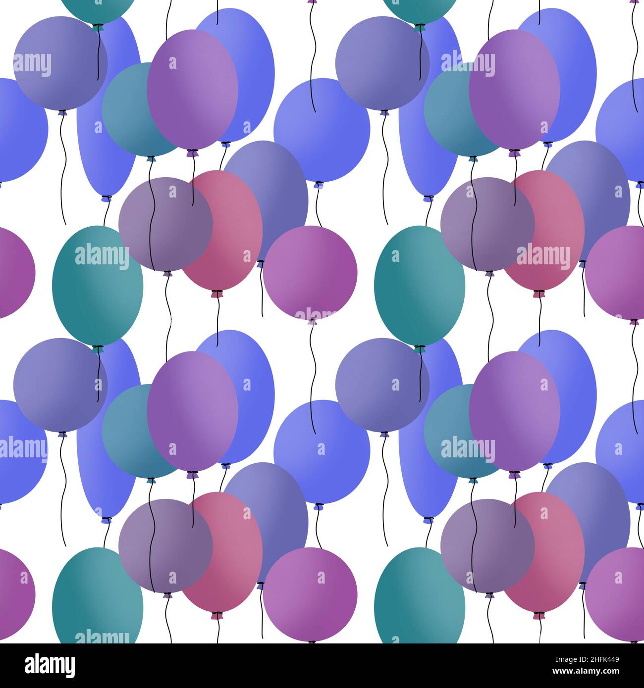 Seamless balloons pattern for kids and gifts and cards and linens and fabrics and textiles and ...