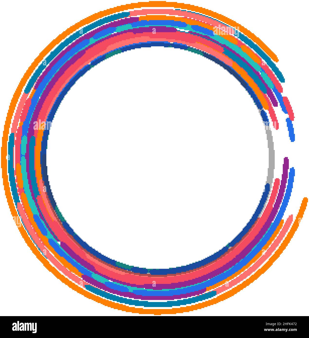 Abstract round border design illustration Stock Vector Image & Art - Alamy