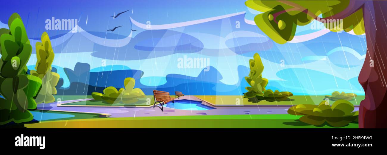 Rainy day cartoon hi-res stock photography and images - Alamy