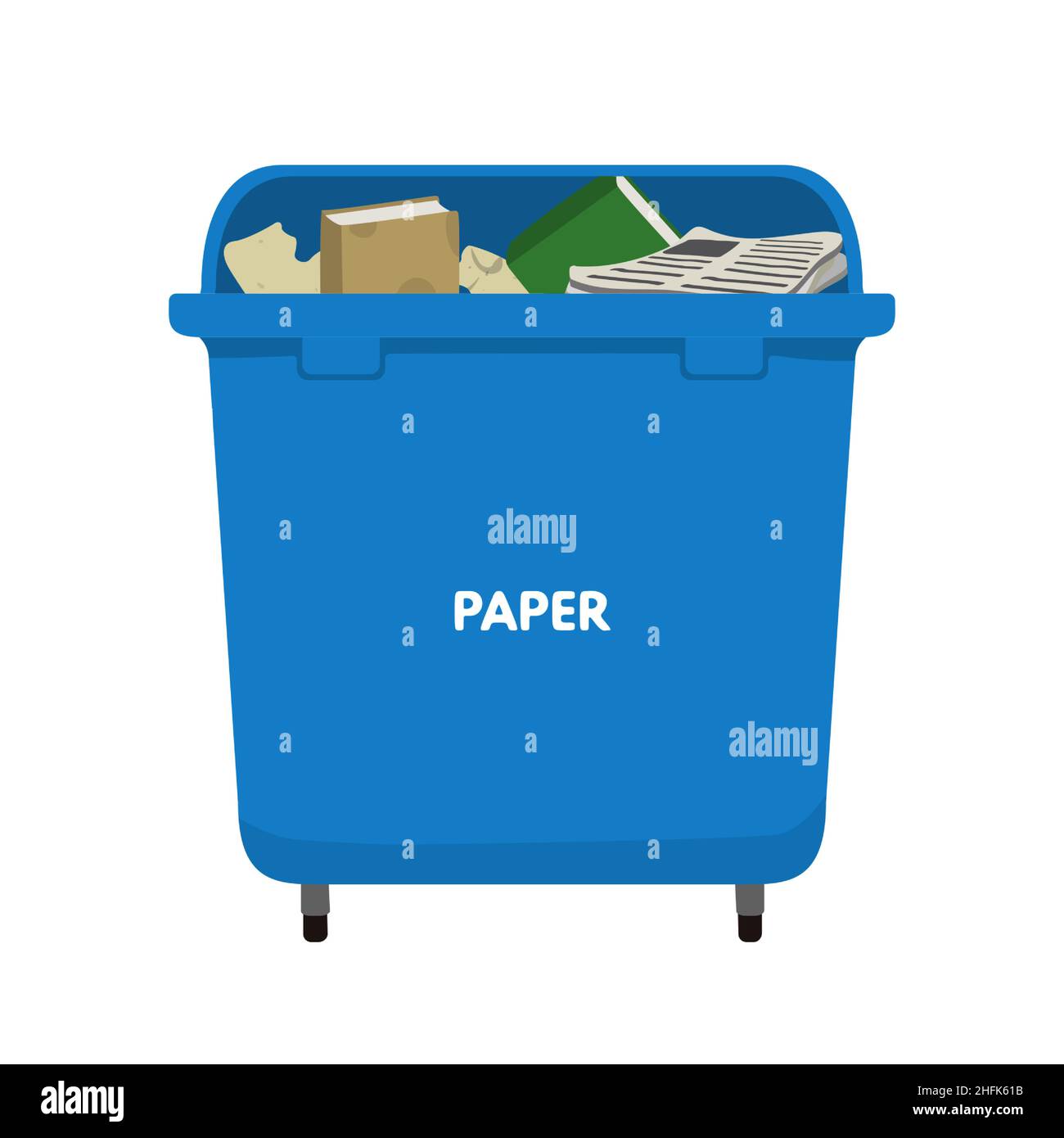 Garbage bin for paper vector illustration Stock Vector Image & Art - Alamy