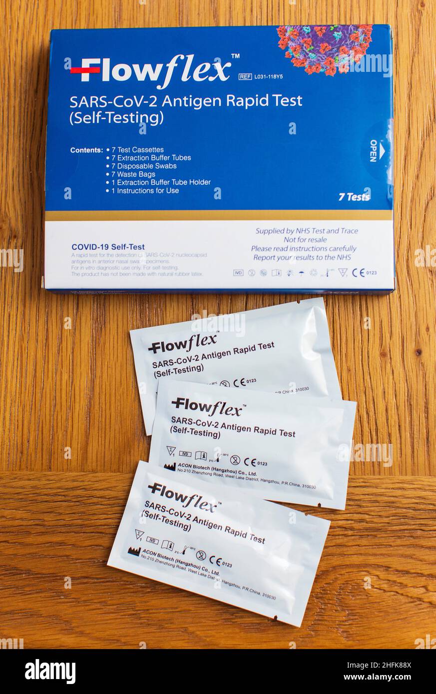 Flowflex Sars-Cov-2 Antigen rapid test kit in a UK home - the rapid ...
