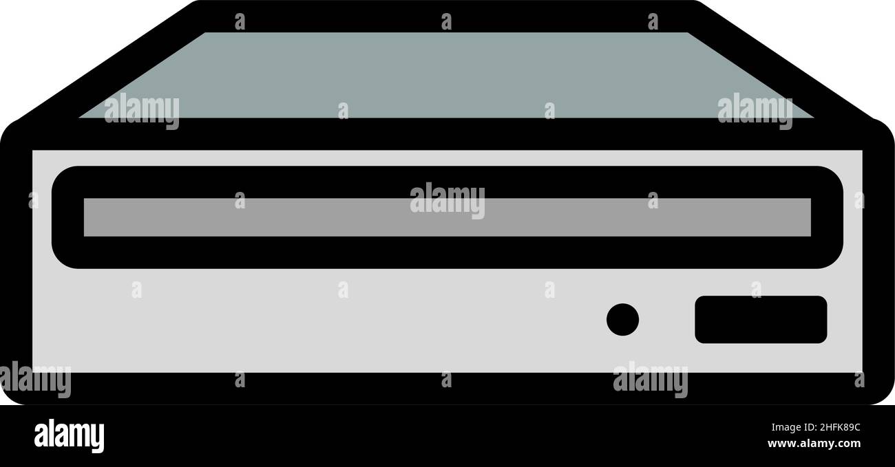 CD-ROM Icon. Editable Bold Outline With Color Fill Design. Vector ...