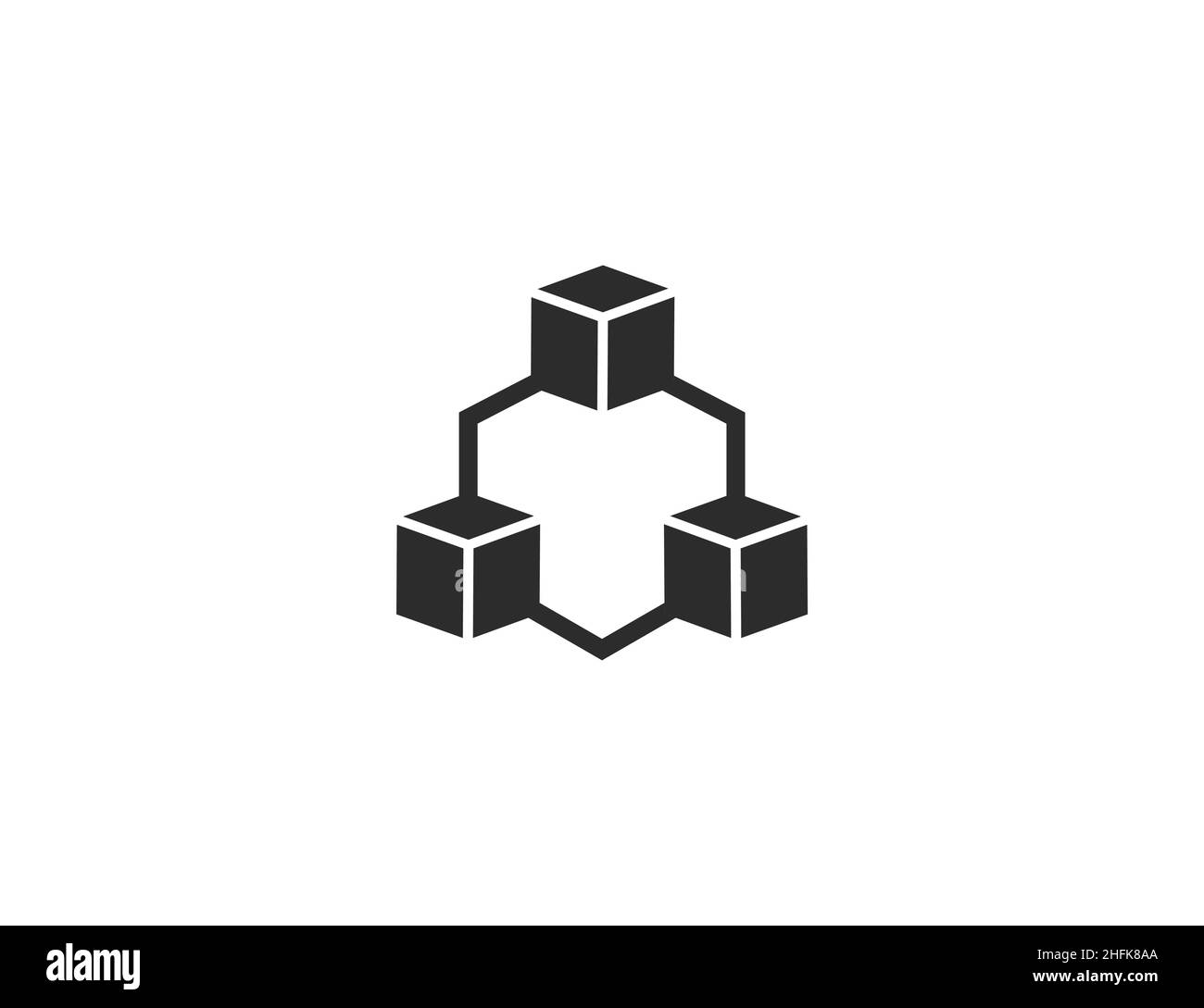 Blockchain, network icon. Vector illustration. Flat design Stock Vector ...