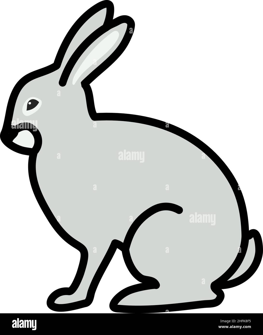 Easter Rabbit Icon. Editable Bold Outline With Color Fill Design ...