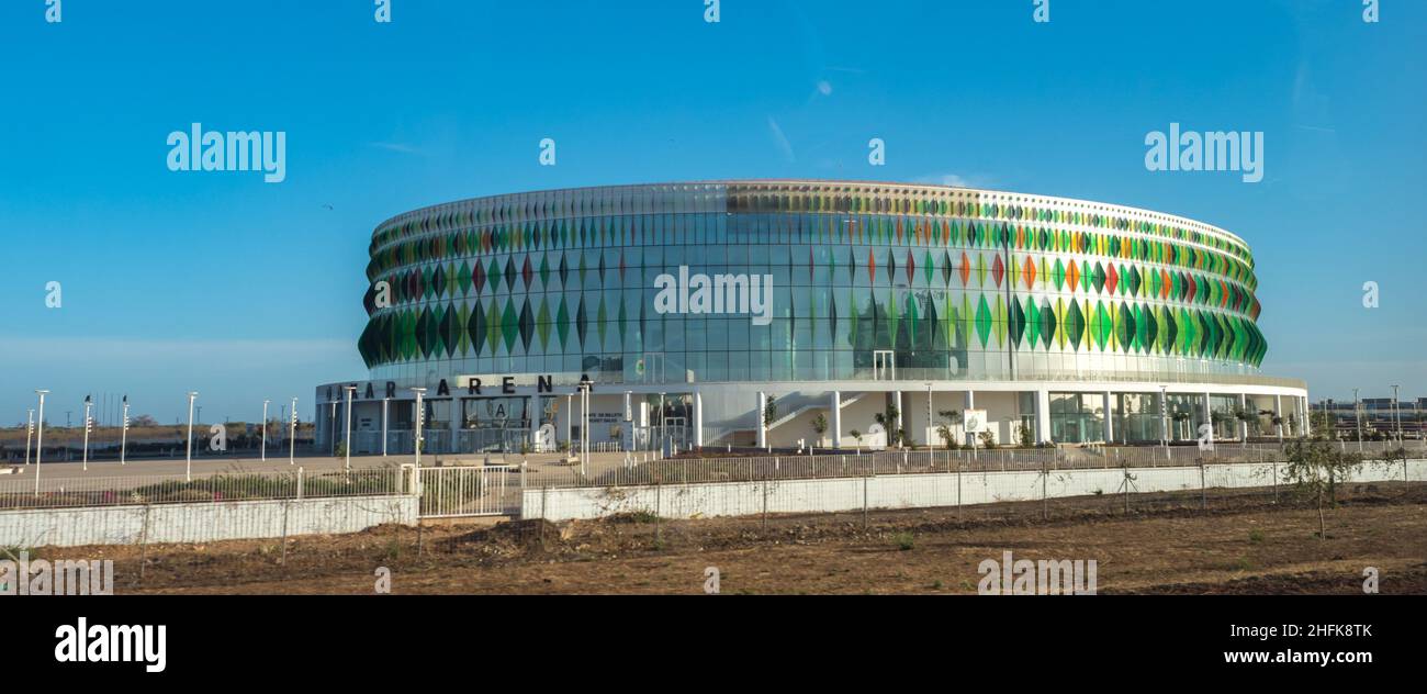 Dakar, Senegal - Feb, 2019: The Dakar Arena (nicknamed Palais des ...