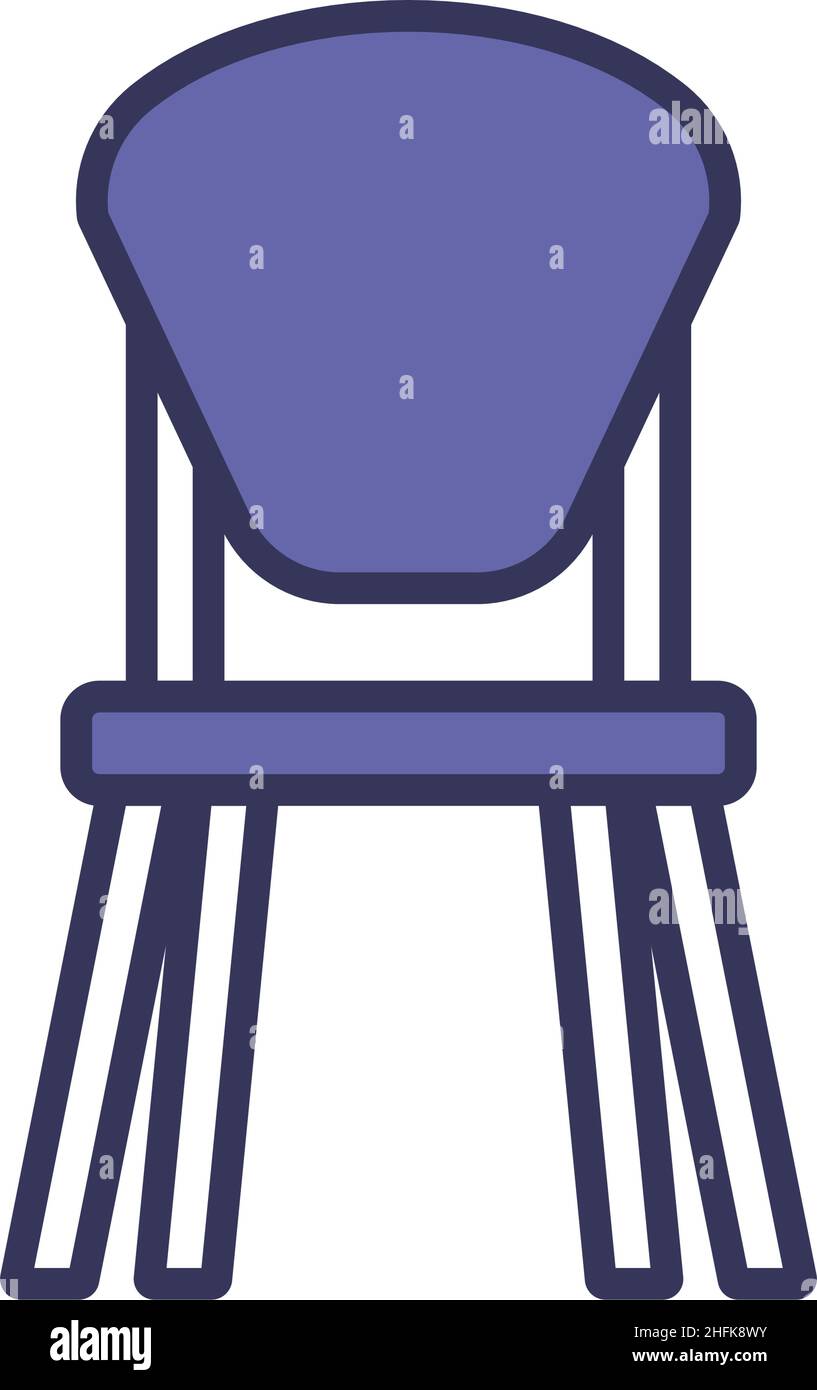Child Chair Icon. Editable Bold Outline With Color Fill Design. Vector ...