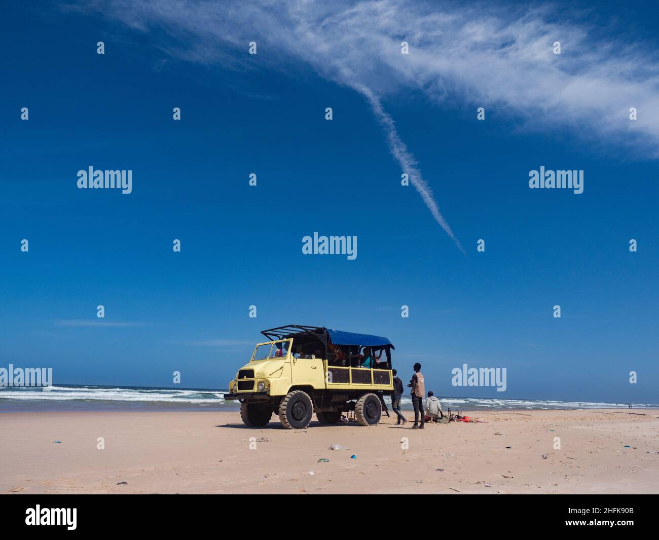 Dakar, Senegal - Feb, 2019: The last leg of the past Paris-Dakar tour ...