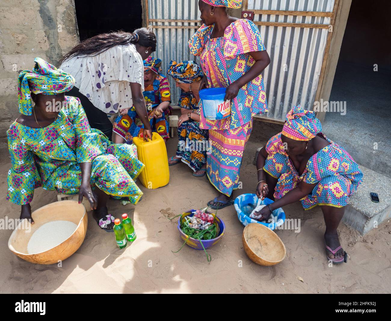 Senegal, Africa - Jan, 2019: Senegalese woman in a traditional costume ...