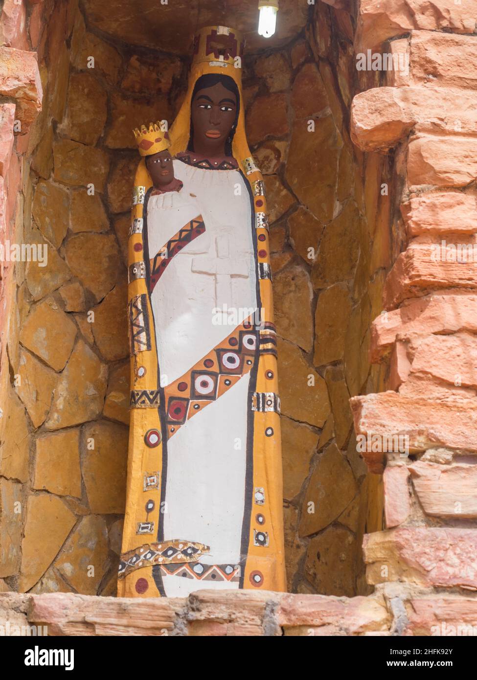 Popenguine, Senegal - January 2019: Chapel of the Black Madonna in the ...