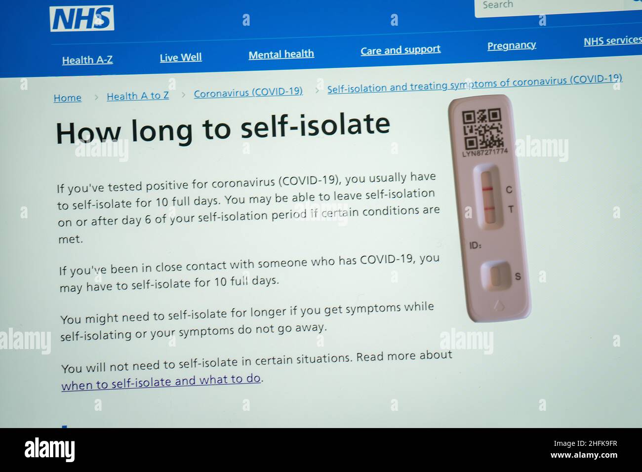 Negative lateral flow tests hi-res stock photography and images - Alamy