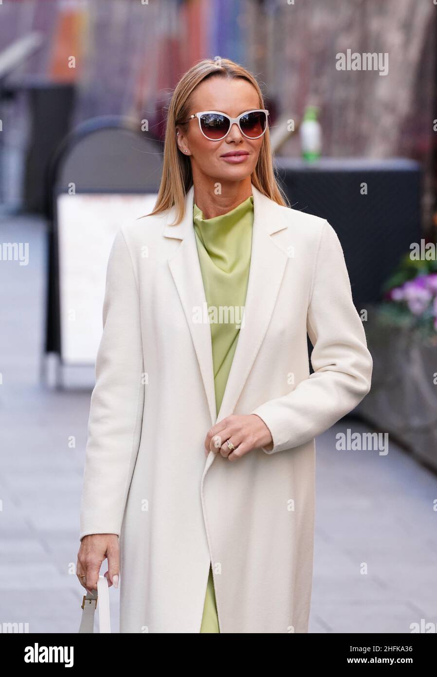 Amanda Holden leaves Global Radio in London. Picture date: Monday ...