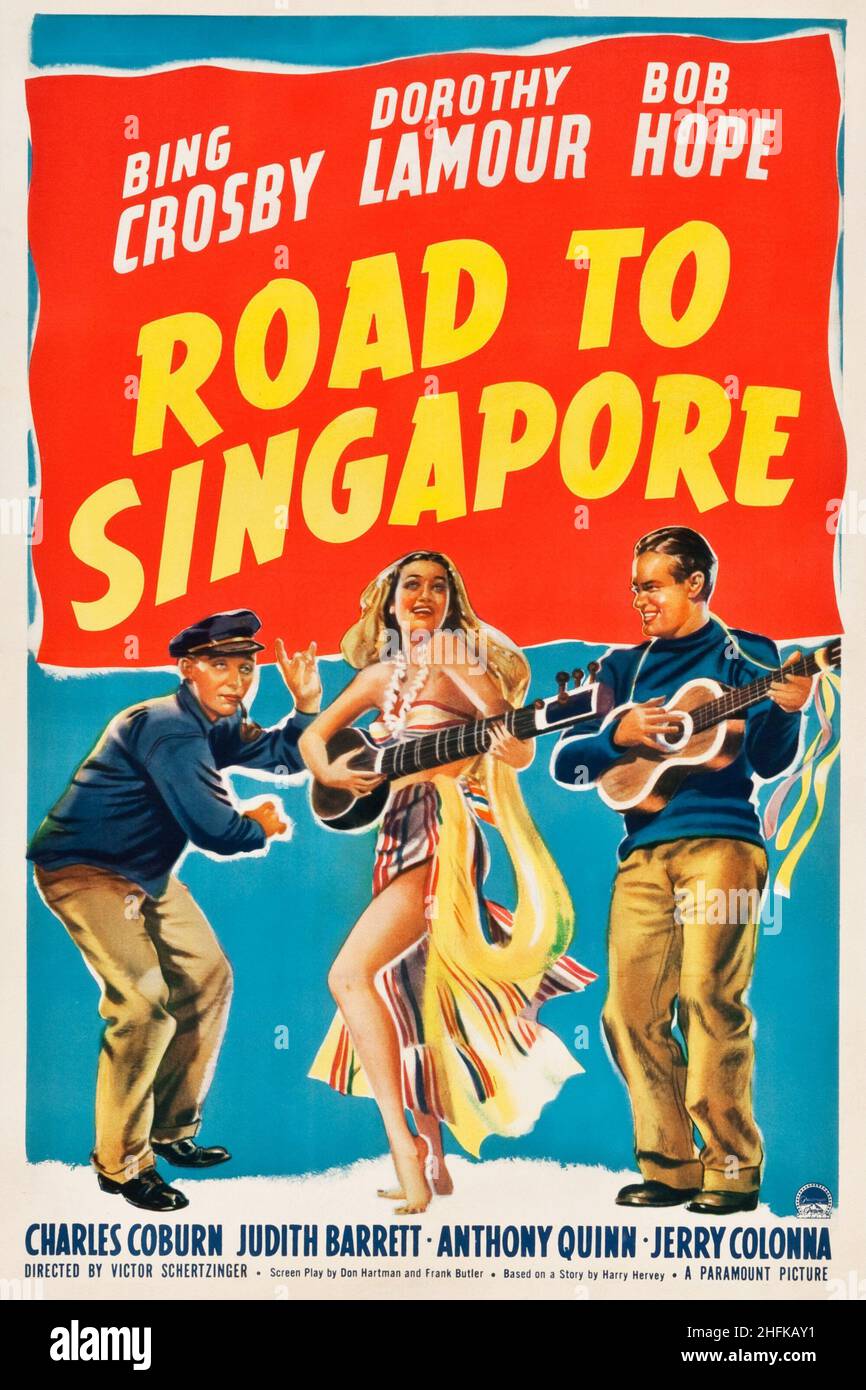 BOB HOPE, BING CROSBY and DOROTHY LAMOUR in ROAD TO SINGAPORE (1940 ...