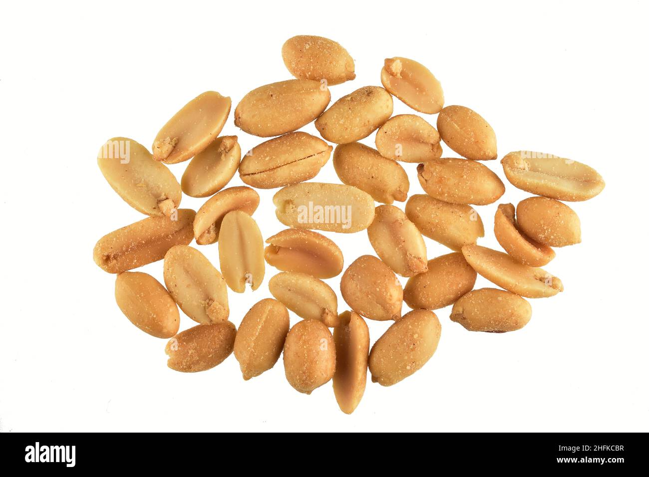 Roasted Salty Peanuts isolated on White Background with Clipping Path ...