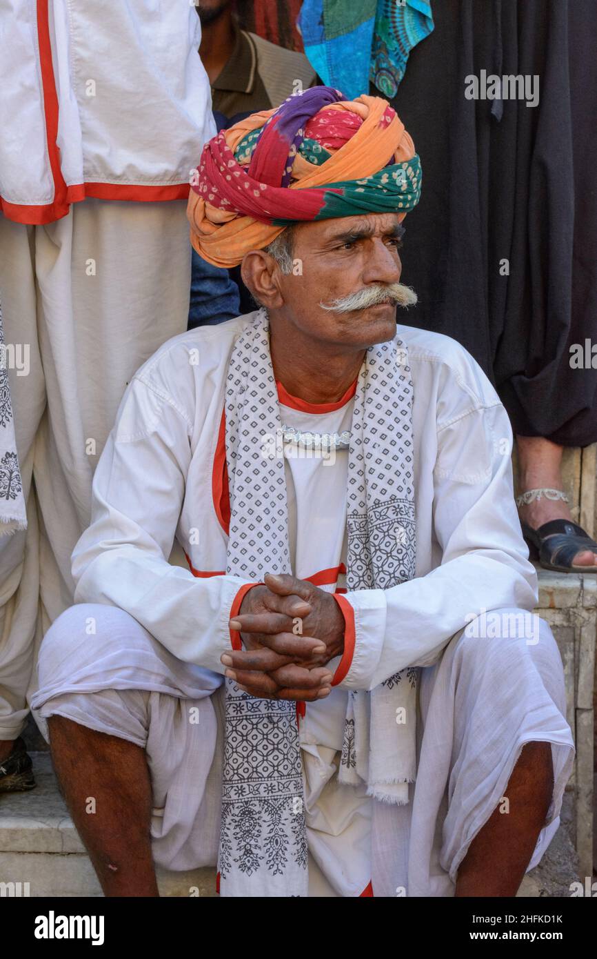 Local people and dancers celebrate the colourful Mewar / Gangaur ...