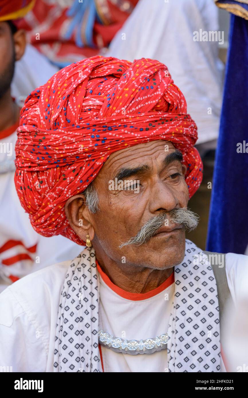 Local people and dancers celebrate the colourful Mewar / Gangaur ...